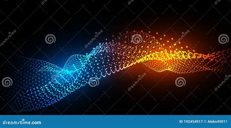 Technology Background Molecular Structure Twisted Spiral Abstract Black Background Made Of