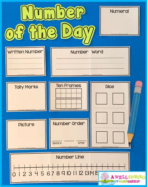 Number Of The Day 1st Grade Templates Worksheets And Chart Holiday