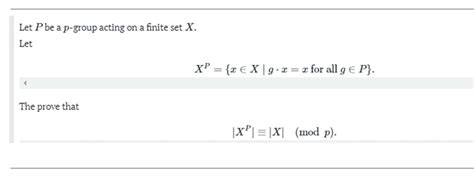 Solved Let P Be A P Group Acting On A Finite Set X Let Chegg Com