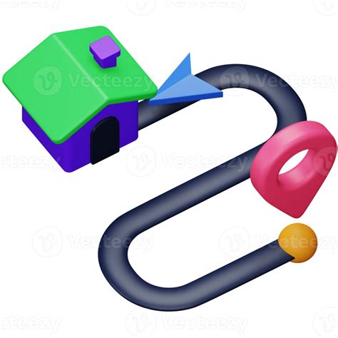 Route 3d Rendering Isometric Icon 14060014 Png