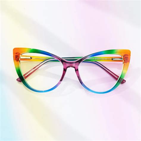 Barney Cat Eye Multicolor Eyeglasses Vooglam Cat Eye Colors