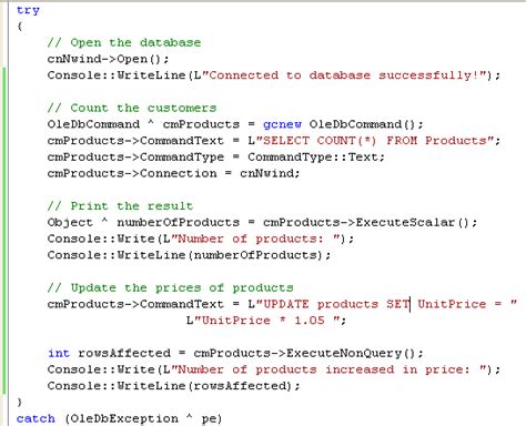 Info On How To Create And Execute A Command Executing A Command That Modifies Data Executing
