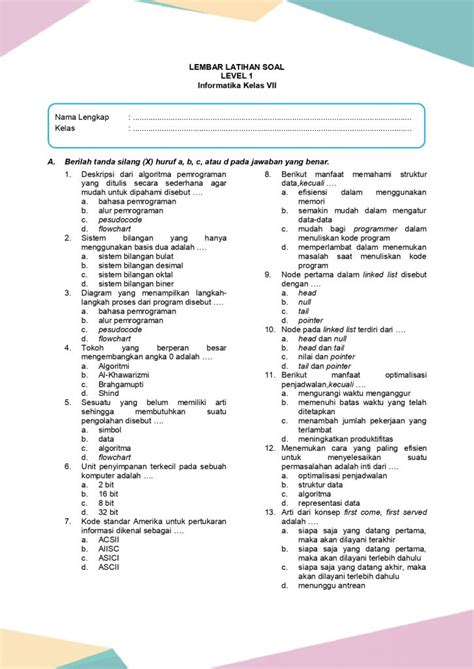 Tts Informatika Kelas Worksheet Live Worksheets 44 Off
