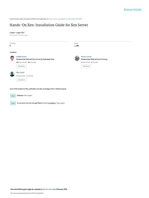Hands Onxen Pdf Virtual Machine Virtualization