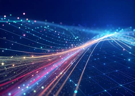 Abstract Digital Network Flow Depicting Data Transmission Stock Illustration Illustration Of