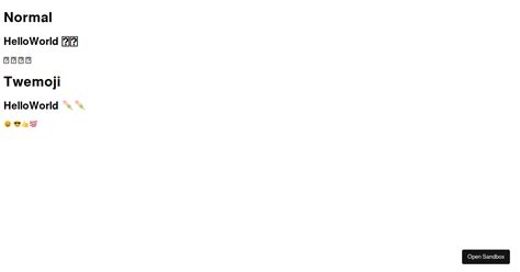 Twemoji React Example Codesandbox