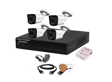 CP Plus 2 4MP 4ch DVR 4Outdoor Camera Combo Cable SMPS