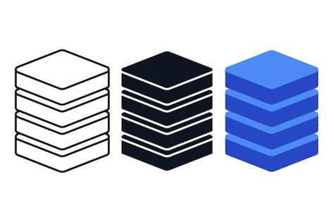 premium vector rectangle shape database