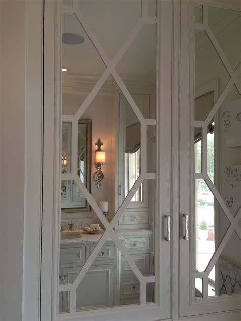 White Mullioned Door Cabinets In Bathroom Vanity Area How To Make A