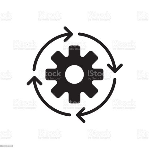 그래픽 디자인 로고 웹 사이트 소셜 미디어 모바일 앱 Ui 일러스트레이션을 위한 워크플로 아이콘 벡터 편집 가능한 스트로크 개념에 대한 스톡 벡터 아트 및 기타 이미지