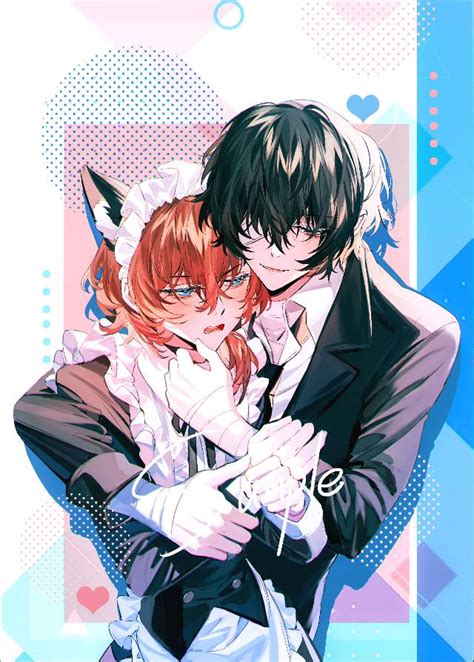 Bungo Stray Dogs BL fanwork Chuya Nakahara Bungo Stray Dogs 太宰治文豪野犬 太中 双黑 包菜 illustration