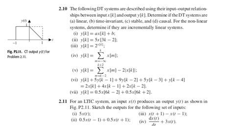 solved 2 10 the following dt systems are described using