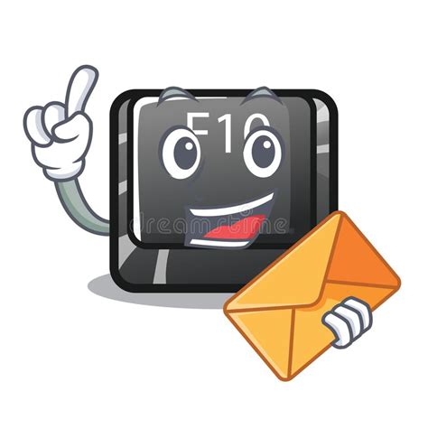 With Envelope Button F10 On A Keyboard Character Stock Vector Illustration Of Detail Object