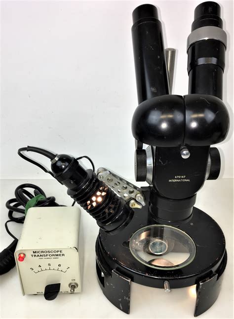 Used International Binocular Stereo Microscope With Variable