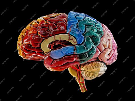 Anatomy Of The Human Brain Lobes And Functions Colorful Detailed