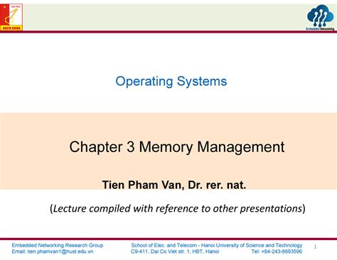 Chapter 3 Memory Management Embedded Networking Research Group School