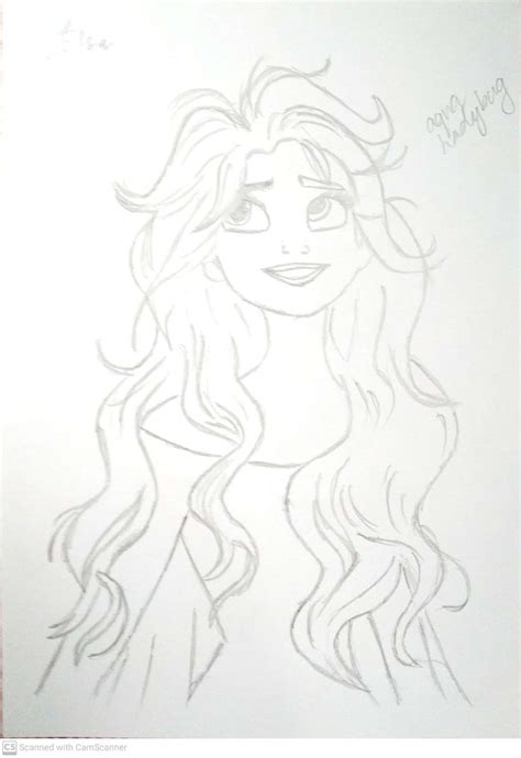 Elsa Drawing Elsa Drawing Female Sketch Sketches