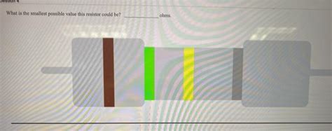 Solved What Is The Smallest Possible Value This Resistor Chegg Com