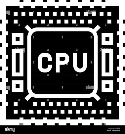 Cpu Semiconductor Manufacturing Glyph Icon Vector Illustration Stock Vector Image And Art Alamy