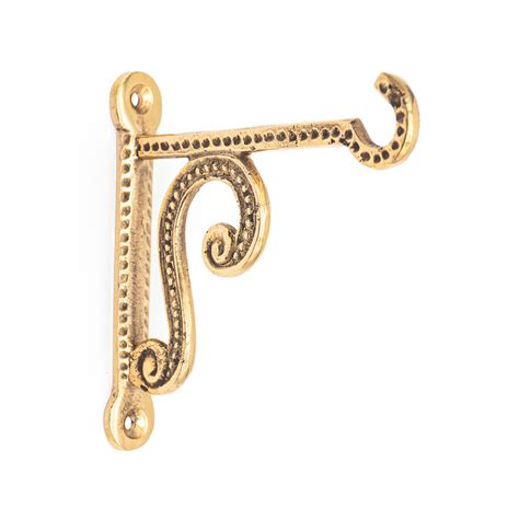 Brass Right Angle Wall Bracket For Vigil Lamps