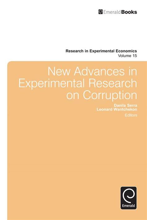 Research In Experimental Economics New Advances In Experimental Research On Corruption Books