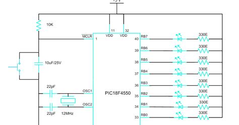 World Of Embedded Interface Leds With Pic Microcontroller Pic18f4550