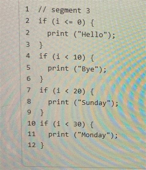 Solved Answer The Following For Each Code Segment Draw The