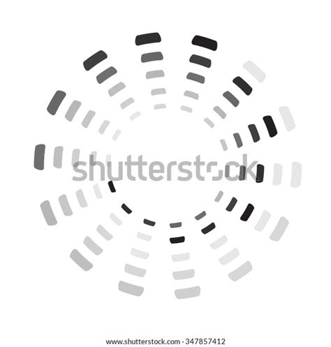 Segmented Preloader Buffer Shape Progress Indicator Stock Vector