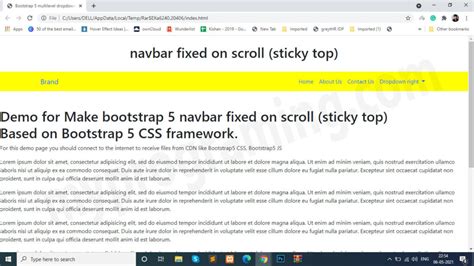 Bootstrap 5 Navbar Fixed On Scroll Sticky Top Myprograming