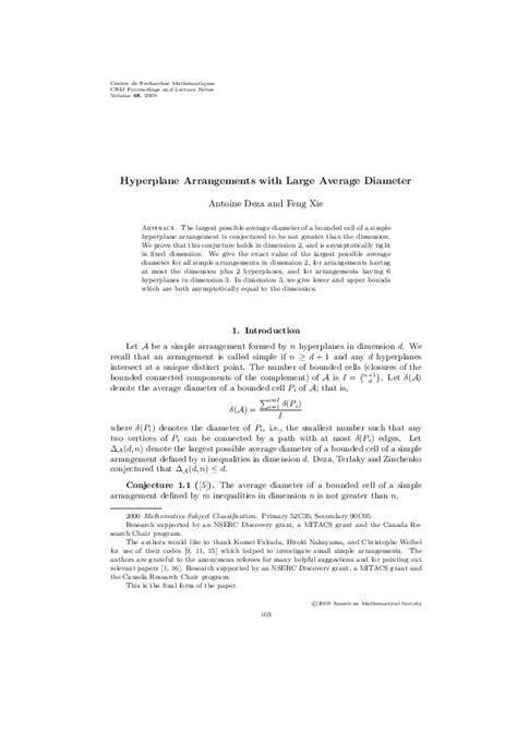 Pdf Hyperplane Arrangements With Large Average Diameter A Computational Approach