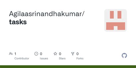 GitHub Agilaasrinandhakumar Tasks