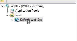 FVTerm As Default IIS Application