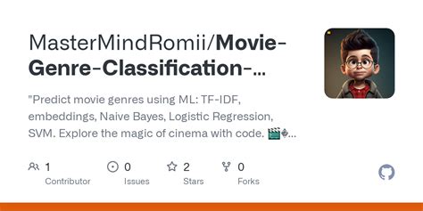 Github Mastermindromiimovie Genre Classification Project Predict
