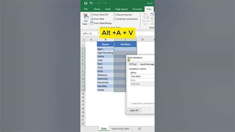 How To Make Data Validation Quickly ️ ️shorts Tutorkita10 Excel Youtubeshorts Shortvideo
