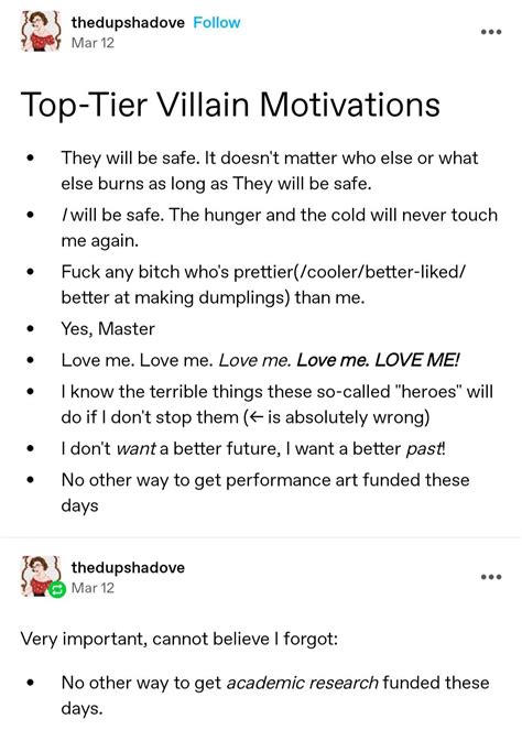 Sunset Synonyms Villain Motivation Character Job Ideas Writing