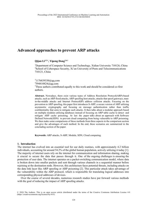 Pdf Advanced Approaches To Prevent Arp Attacks
