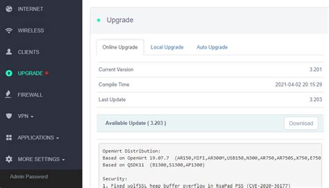 Upgrade GL INet Router Docs 3