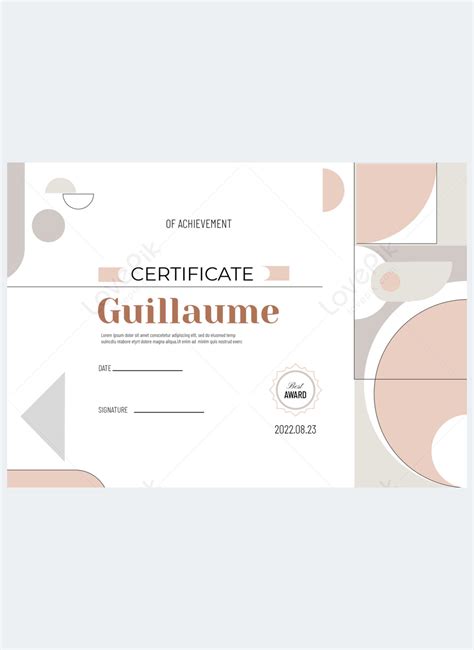 배지 모던 패션 졸업 증명서 핑크 이미지 사진 466838171 무료 다운로드