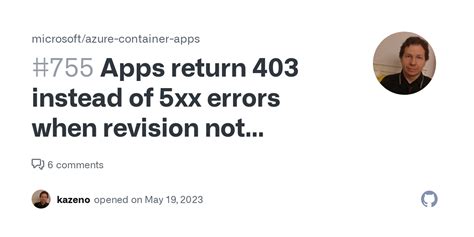 Apps Return 403 Instead Of 5xx Errors When Revision Not Available · Issue 755 · Microsoftazure