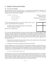 Analytic Geometry And Calculus The Marriage Of Algebra And Course Hero