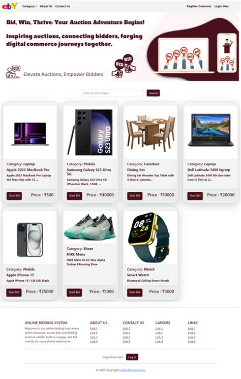 Online Bidding System Project Using Spring Boot React Js Mysql