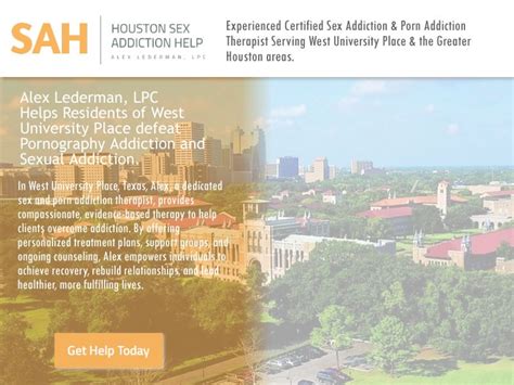Sex Addiction And Porn Addiction Therapy In West University Place Alex Lederman Houston Sex
