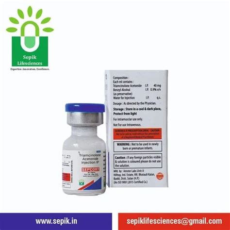 Sepcort 40 Triamcinolone Acetonide Injection Ip At ₹ 150 Per Box Triamcinolone Hexacetonide