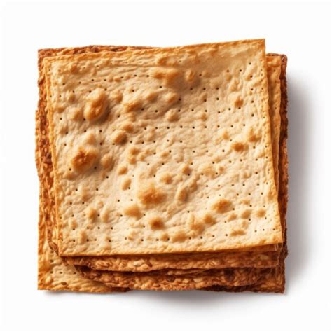 Premium Ai Image Matzo Bread Isolated Background Microstock Image