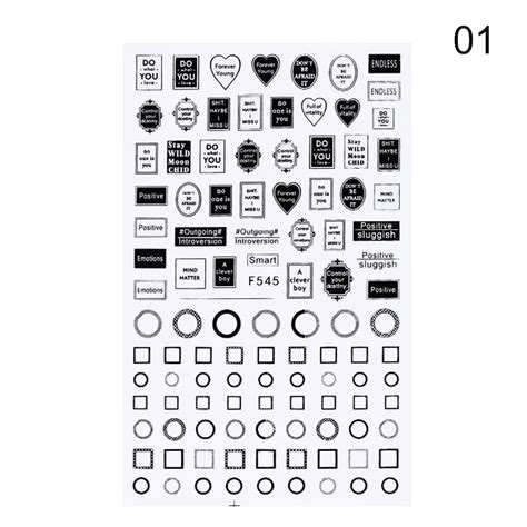 Стикеры 3d на ногти Nail Art Черное золото геометрические буквы алфавита цветочные узоры