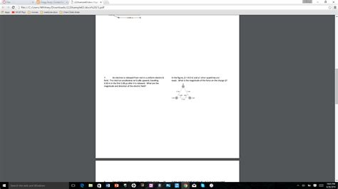 solved an electron is released from rest in a uniform