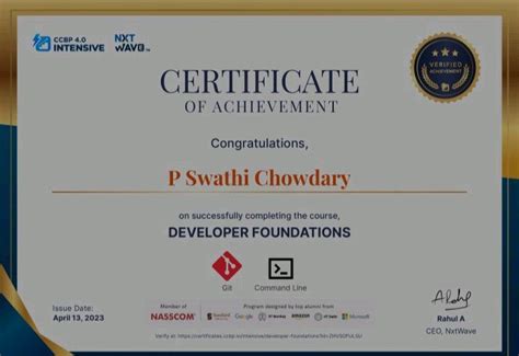 Swathi Polavaram On Linkedin Nxtwave Ccbpian