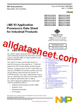 MIMX CVTXMAB Datasheet PDF NXP Semiconductors