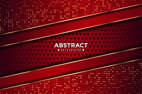 추상적인 빨간색과 반짝이는 점 골든 라인 그라데이션 디자인 모던 럭셔리 미래 지향적인 기술 배경 벡터 일러스트가 겹칩니다 0명에 대한 스톡 벡터 아트 및 기타 이미지