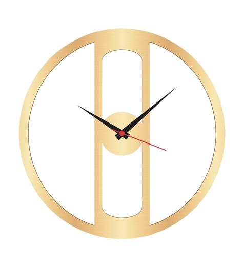 Modern Pattern Mdf Analog Gold Wall Clock Decors Mantra